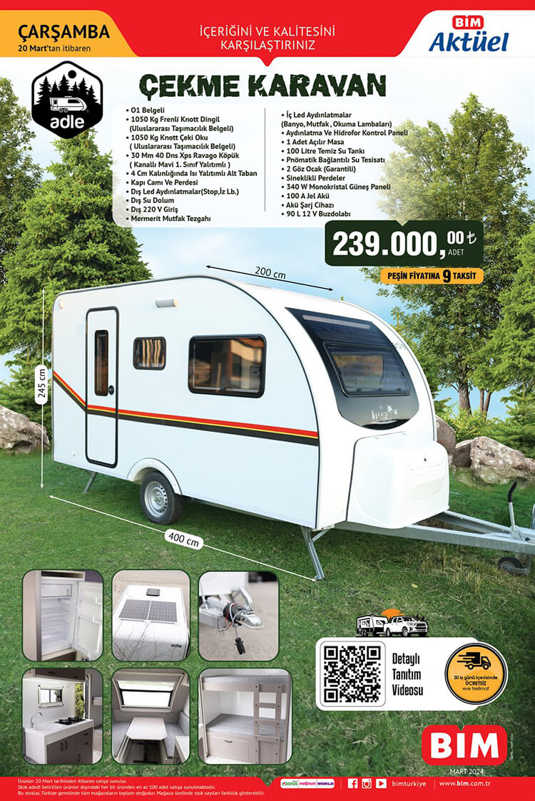 BİM Karavan 239 Bin TL'ye Mağazalarda. Hemen Alın! - Karavan Mevsimi