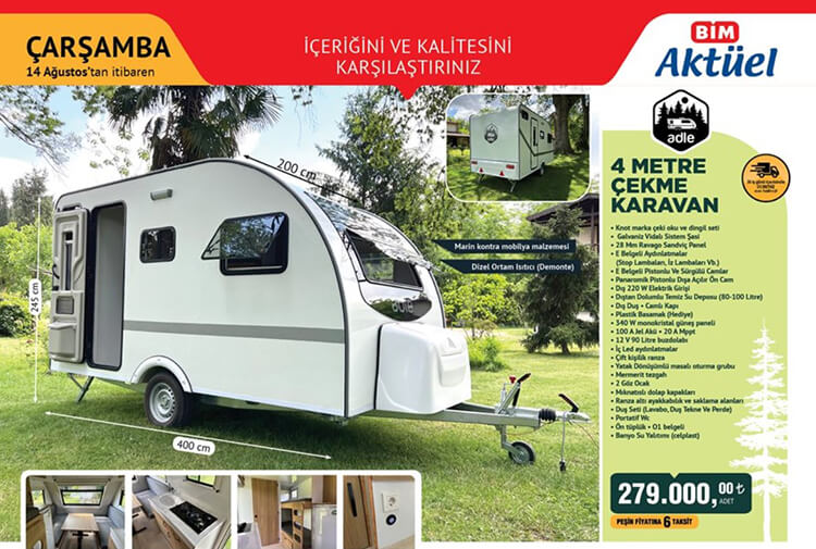 BİM'de 4 Metre Çekme Karavan Satılacak! - BİM Adle Çekme Karavan ...